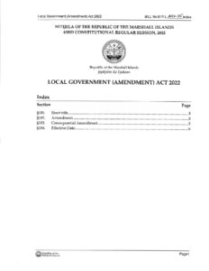 PL 2022-55 Local Government (Amendment) Act 2022 – Republic of the ...